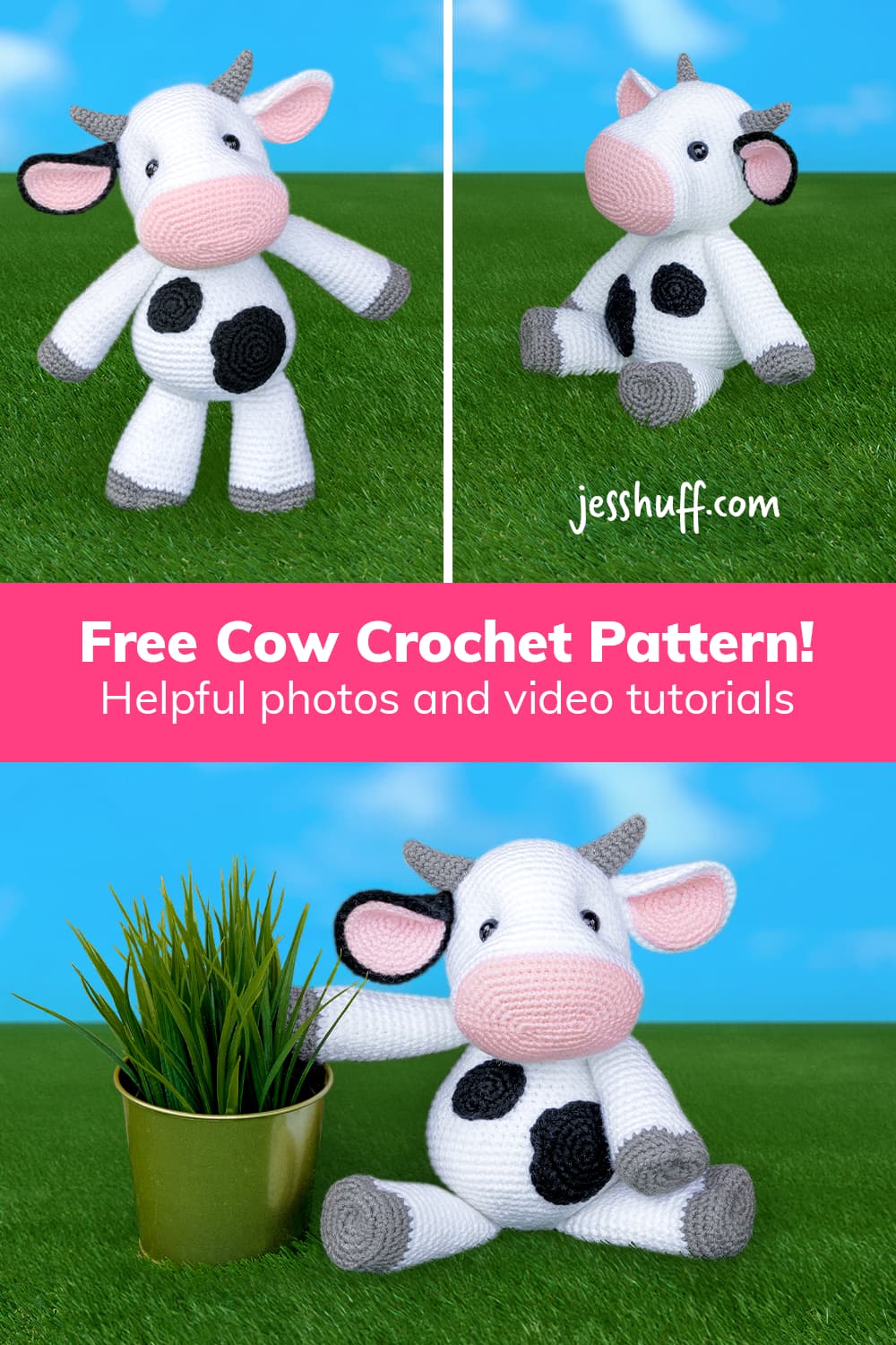 Crochet Cow – FREE pattern! - Jess Huff